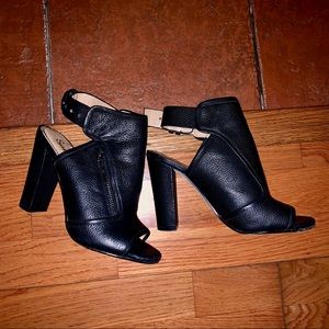 Splendid | Shoes | Anthropologie Splendid Leather Chunky Heels Sandal ...